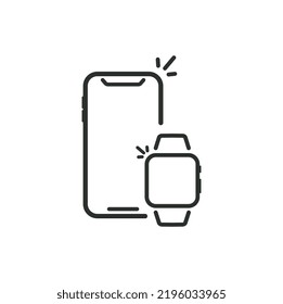 Mobile Connected Smart Watch Icon Stock Vector (Royalty Free ...