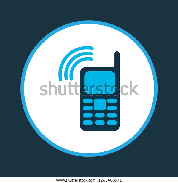 Mobile Connection Icon Colored Symbol Premium Stock Vector (Royalty ...