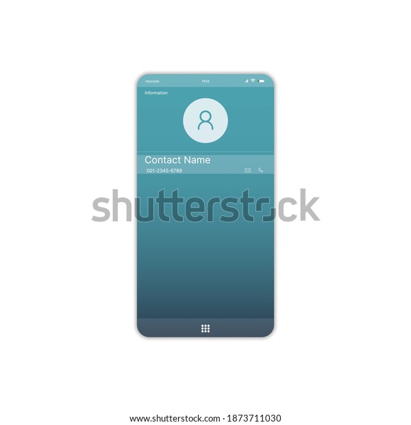 Mobile Contact Information Ui Ux Gui Stock Vector (Royalty Free ...