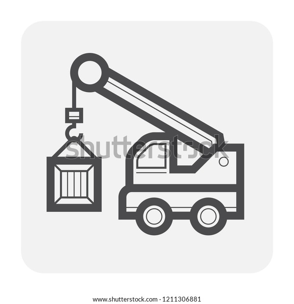 Mobile Crane Icon Lifting Equipment Icon Stock Vector (Royalty Free ...