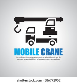 Mobile Crane Symbol Stock Vector (Royalty Free) 386772952 | Shutterstock