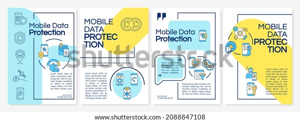 Mobile Devices Digital Safety Tips Brochure Stock Vector (Royalty Free ...