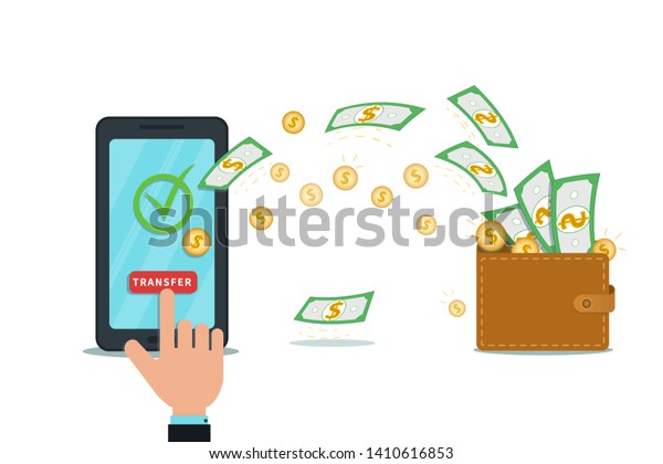 Mobile Digital Wallet App Online Fund Stock Vector (Royalty Free ...