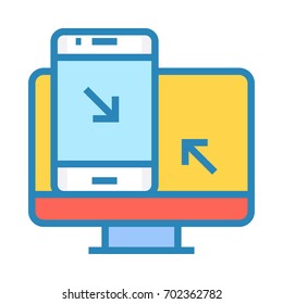 Mobile File Transfer Icons Stock Vector (Royalty Free) 702362782 ...