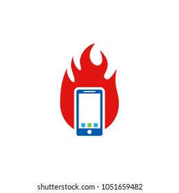 Mobile Fire Logo Icon Design Stock Vector (Royalty Free) 1051659482 ...
