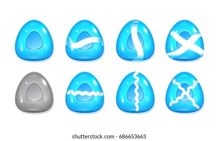 Mobile Game 2d Assets Candy Set Stock Vector (Royalty Free) 686653663 ...