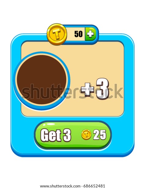 Mobile Game Assets Pop Window Booster Stock Vector (Royalty Free ...