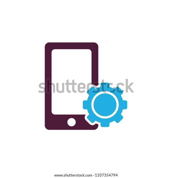 Mobile Gear Logo Icon Design Stock Vector (Royalty Free) 1107354794 ...