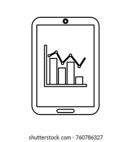 Mobile Graph Statistic Business Device Technology Stock Vector (Royalty ...
