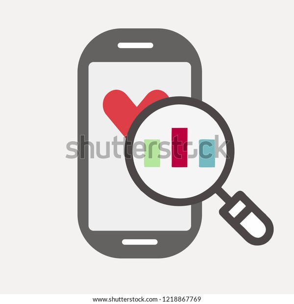 Mobile Heart Zoom Vector Icon Stock Vector (Royalty Free) 1218867769 ...