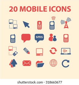 20 Basic Mobile Icons Stock Vector (Royalty Free) 28445569
