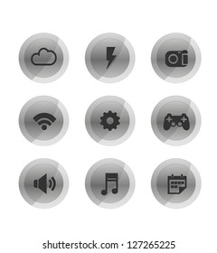 Mobile Icons Set 1 Stock Vector (Royalty Free) 127265225 | Shutterstock