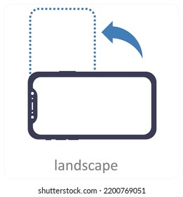 Mobile Landscape Portrait Icon Concept Stock Vector (Royalty Free ...