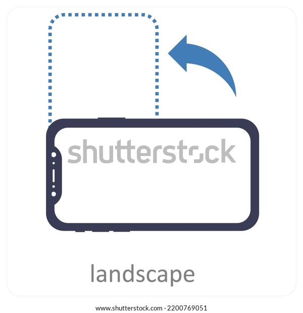 Mobile Landscape Portrait Icon Concept Stock Vector (Royalty Free ...