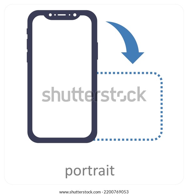 Mobile Landscape Portrait Icon Concept Stock Vector (Royalty Free ...