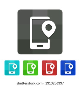 Mobile Location App Icon Stock Vector (Royalty Free) 1313236337 ...