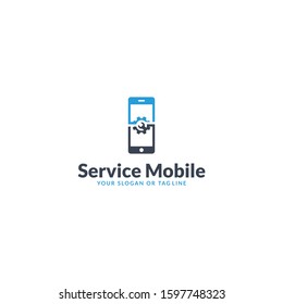 Mobile Logo Design Service Vector Template Stock Vector (Royalty Free ...