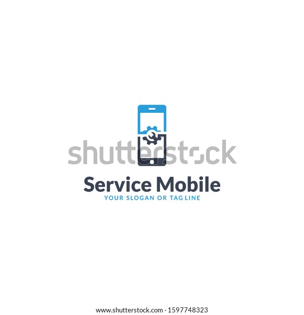 Mobile Logo Design Service Vector Template Stock Vector (Royalty Free ...