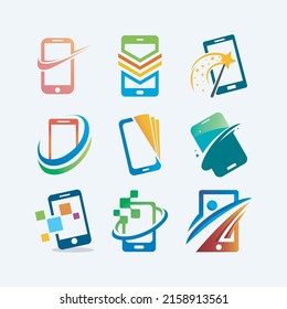 Mobile Logos Collection Symbol Designs Business Stock Vector (Royalty ...