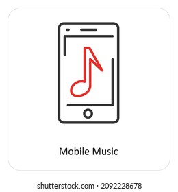 Mobile Music Music Icon Concept Stock Vector (Royalty Free) 2092228678 ...
