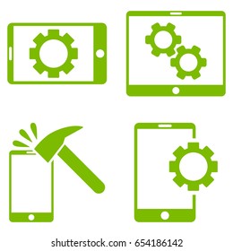 Mobile Options Vector Icon Clipart Collection Stock Vector (Royalty ...