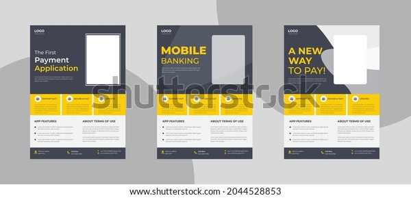 Mobile Payment Reward Flyer Design Template Stock Vector (Royalty Free ...