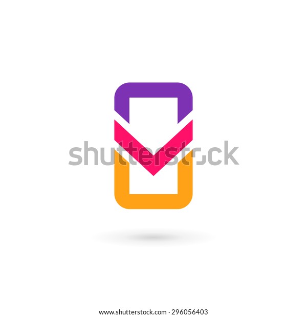 Mobile Phone App Letter V Logo Stock Vector (Royalty Free) 296056403 ...