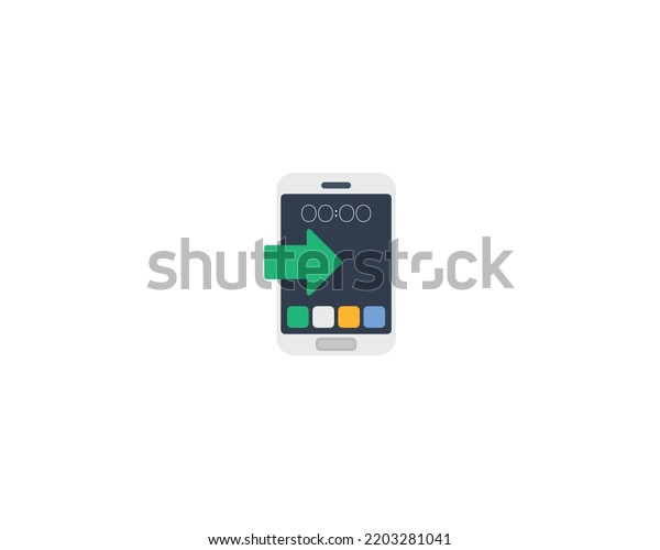 Mobile Phone Arrow Vector Isolated Emoji Stock Vector (Royalty Free ...