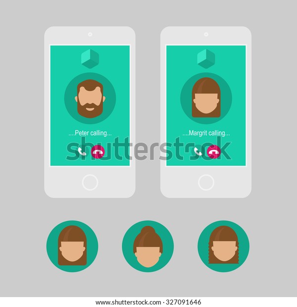 Mobile Phone Avatars Stock Vector (Royalty Free) 327091646 | Shutterstock