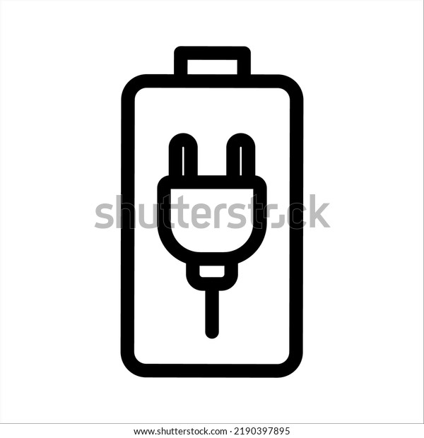 Mobile Phone Battery Icon On White Stock Vector (Royalty Free ...