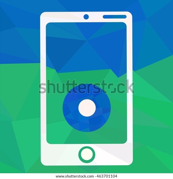 Mobile Phone Circle On Screen Augmented Stock Vector (Royalty Free ...