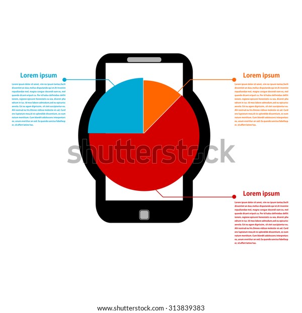 Mobile Phone Diagram Isolated On White Stock Vector (Royalty Free ...
