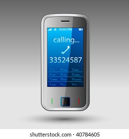 Mobile Phone Editable Vector Illustration Stock Vector (Royalty Free ...