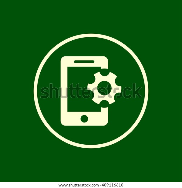 Mobile Phone Gear Icon Settings Vector Stock Vector (Royalty Free ...