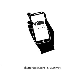 Mobile Phone Hand Icon Stock Vector (Royalty Free) 543207934 | Shutterstock