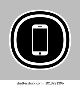 Mobile Phone Icon Black Stock Vector (Royalty Free) 1018921396 ...