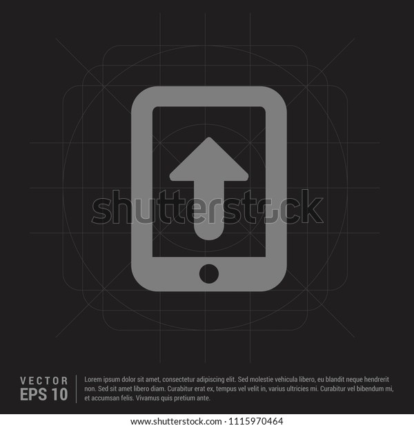 Mobile Phone Icon Black Creative Background Stock Vector (Royalty Free ...