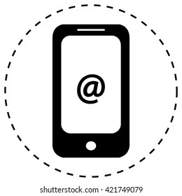 Mobile Phone Icon Email Sign Icon Stock Vector (Royalty Free) 421749079 ...