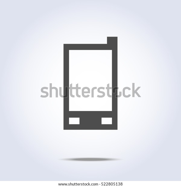 Mobile Phone Icon Gray Colors Stock Vector (Royalty Free) 522805138 ...