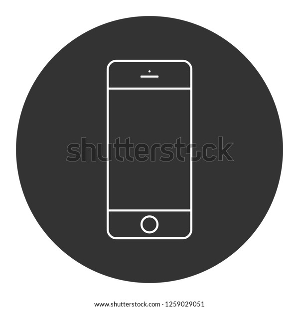 Mobile Phone Icon Grey Background Vector Stock Vector (Royalty Free ...