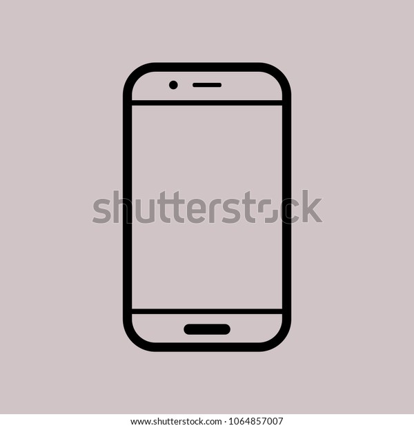 Mobile Phone Icon Outline Vector Eps10 Stock Vector (Royalty Free ...