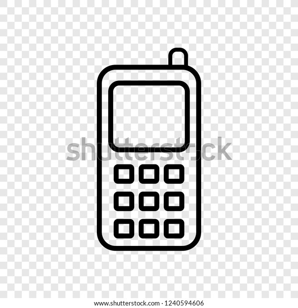 Mobile Phone Icon Transparent Grid Stock Vector (Royalty Free ...