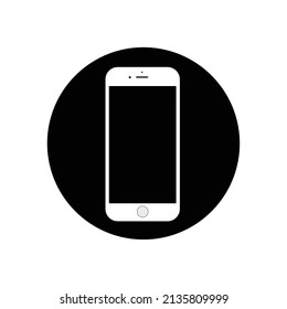 Mobile Phone Icon Vector Circle Stock Vector (Royalty Free) 2135809999 ...
