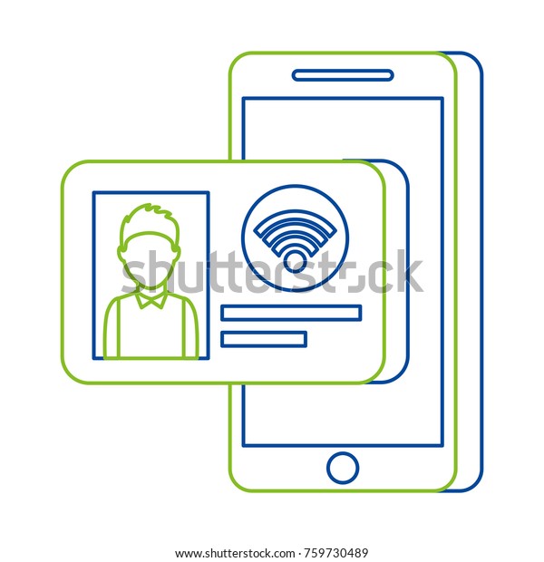 Mobile Phone Id Card Internet Online Stock Vector (Royalty Free ...