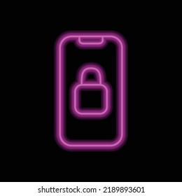 Mobile Phone Lock Simple Icon Vector Stock Vector (Royalty Free ...