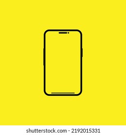 Mobile Phone Logo Black Yellow Background Stock Vector (Royalty Free ...