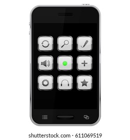 Mobile Phone Main Control Buttons Vector Stock Vector (Royalty Free ...