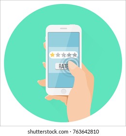 Mobile Phone Negative Rating One Star Stock Vector (Royalty Free ...