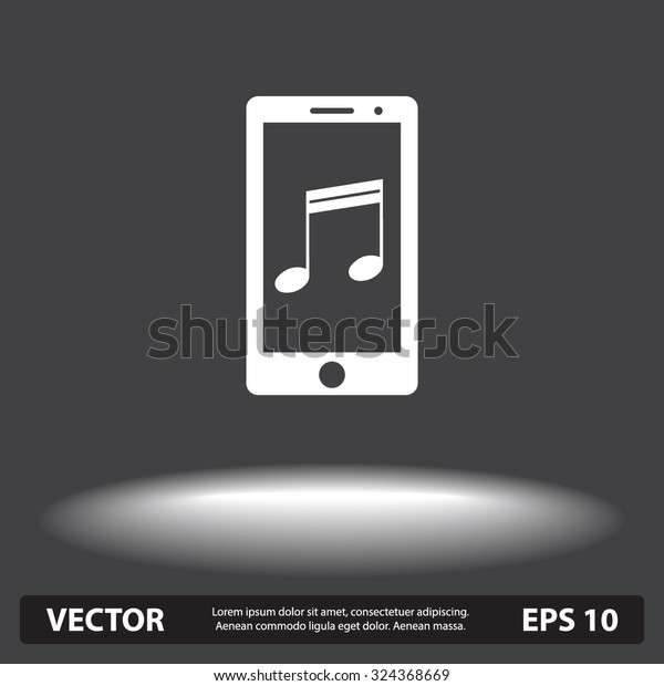 Mobile Phone Note Sign Icon Vector Stock Vector (Royalty Free ...