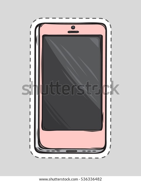 Mobile Phone Patch Cut Out Paper Stock Vector (Royalty Free) 536336482 ...